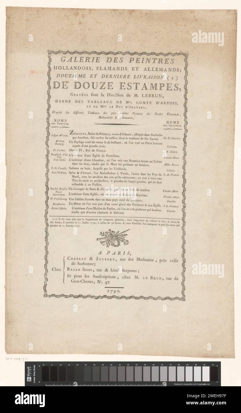 Title print of twelve prints under management of Jean-Baptiste Pierre ...