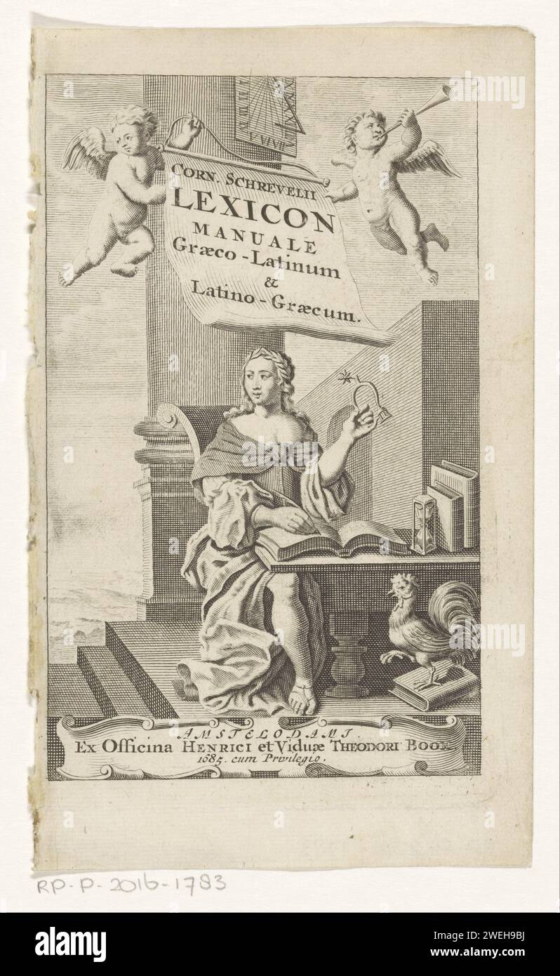 Allegory on Reason, Anonymous, 1685 print A woman, in classic robe ...