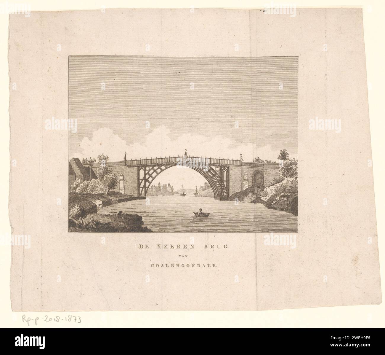 View of the Iron Bridge, in Coalbrookdale, Anonymous, 1779 - 1879 print ...