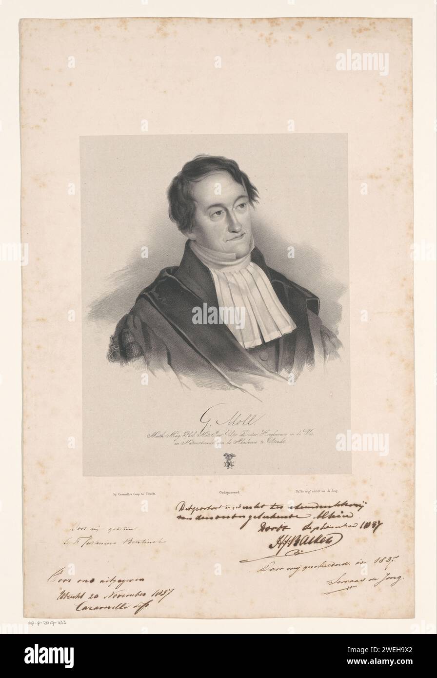 Portrait of Gerrit Moll, Carel Frederik Curtenius Bentinck, after ...