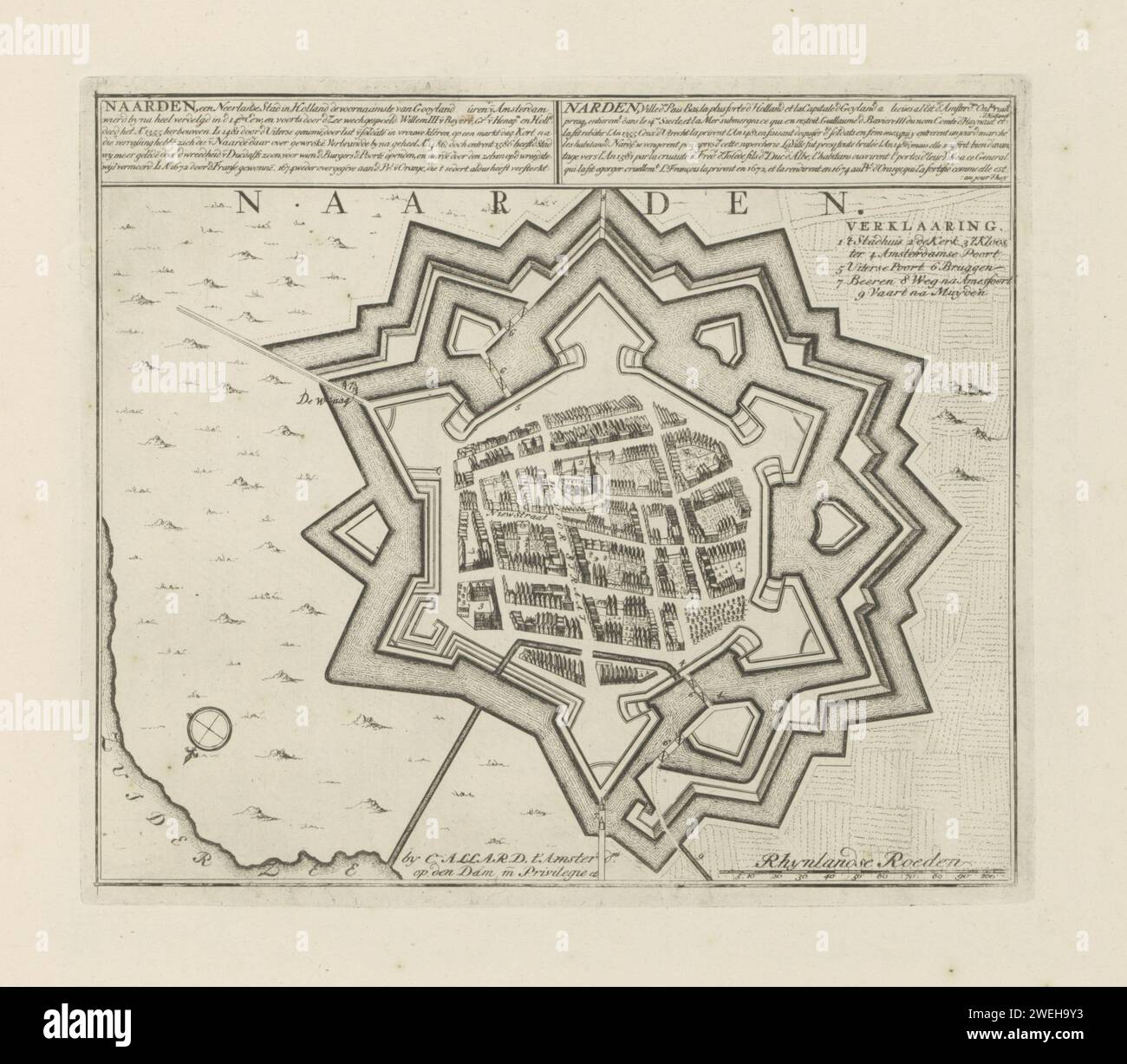 Map of Naarden, 1701 - 1733 print Map of the Dutch city of Naarden ...