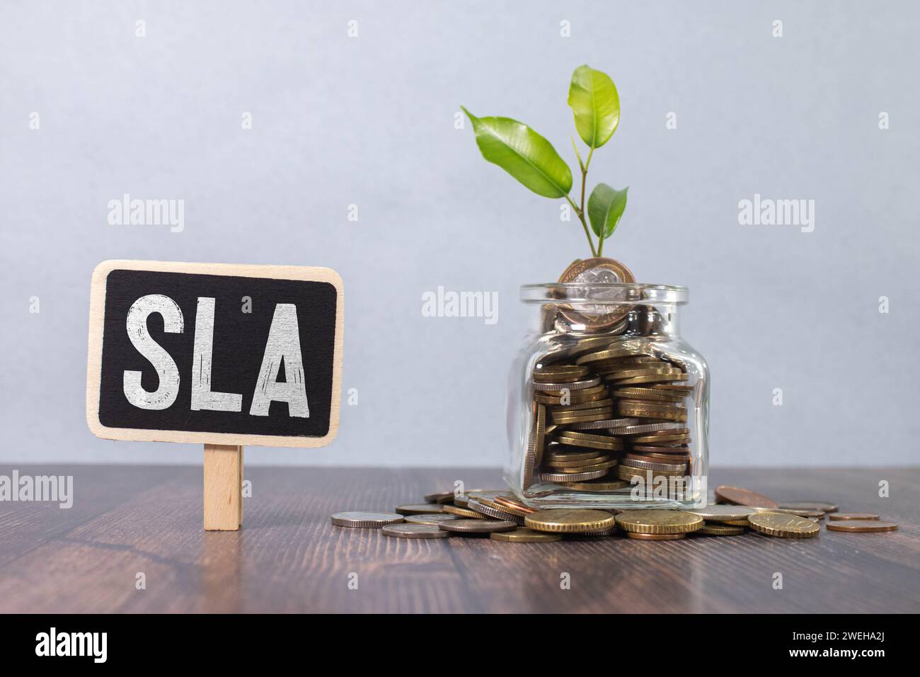 SLA - Service Level Agreement acronym, business concept background ...