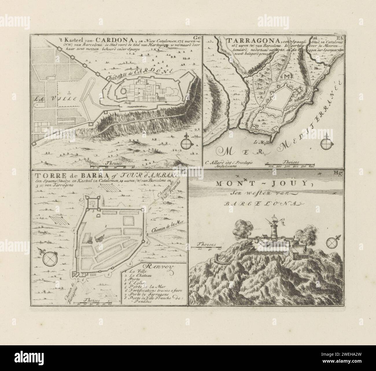 Cardona and other places in Catalonia, 1701 - 1733 print Presentation ...