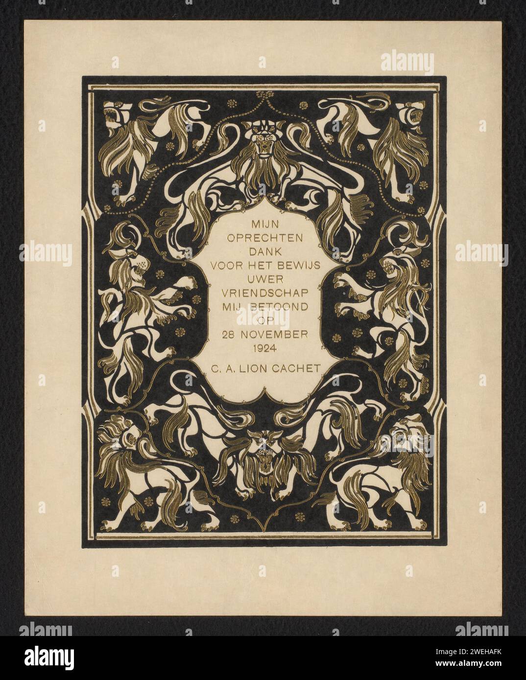 Thank you by Carel Adolph Lion Cachet, Carel Adolph Lion Cachet, 1924 ...