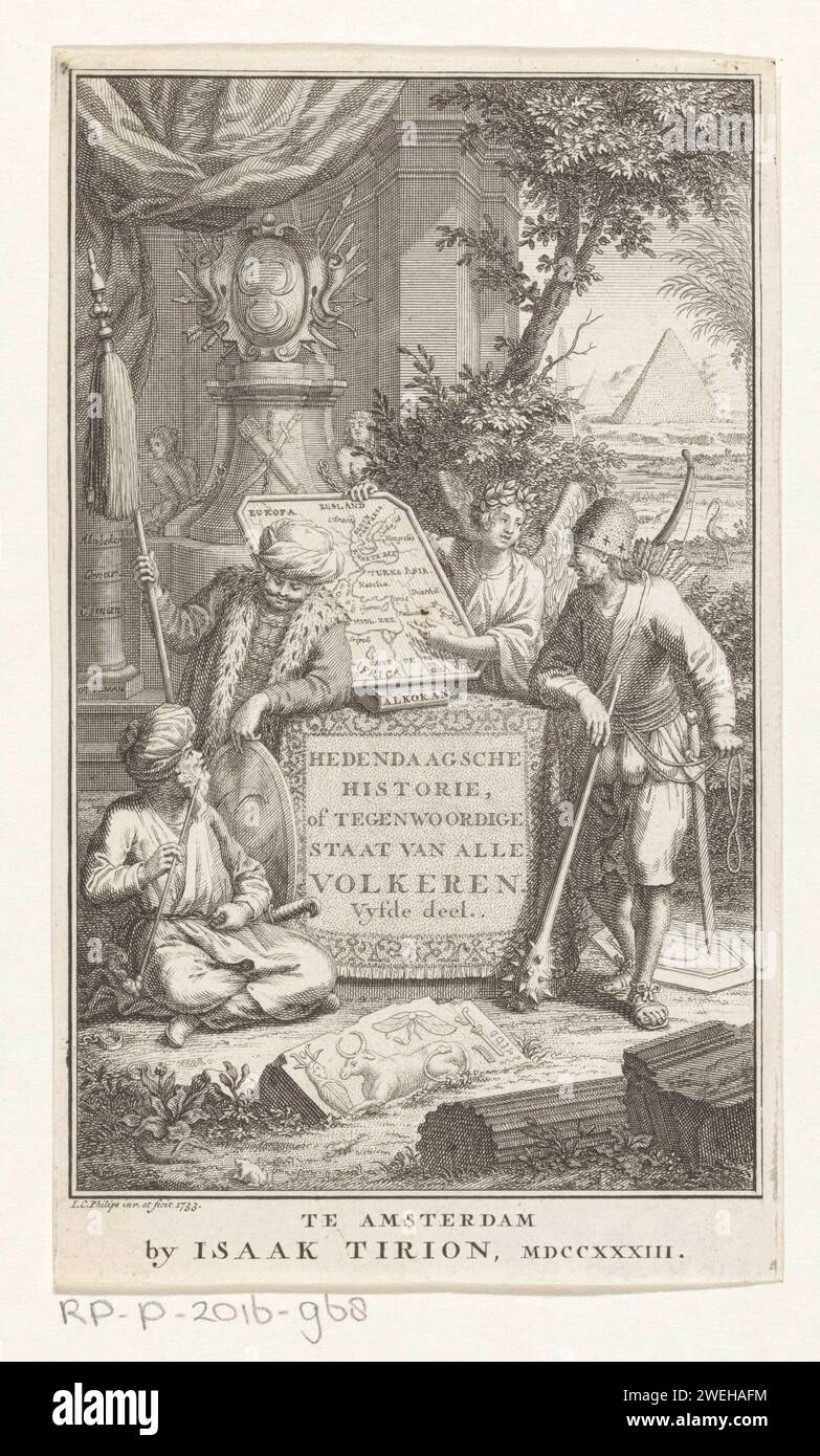 History shows a map of the Turkish Empire, Jan Caspar Philips, 1733 ...