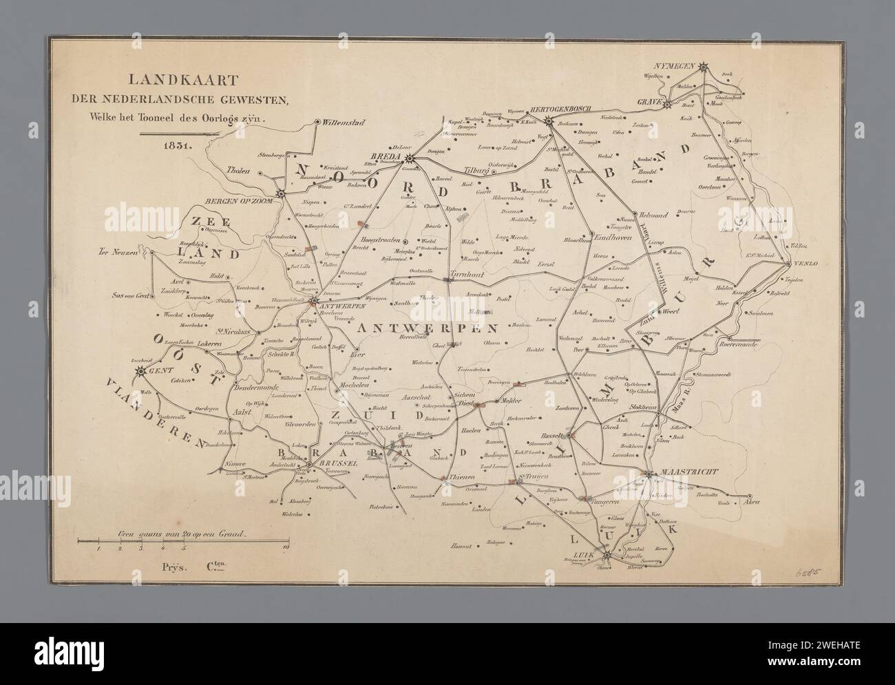 Map of the war site, 1831, Anonymous, 1831 print Map of the war site in ...