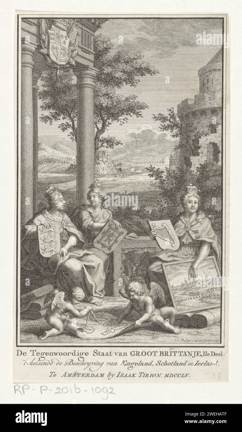 Allegory on Great Britain, Jan Caspar Philips, 1755 print The virgins ...