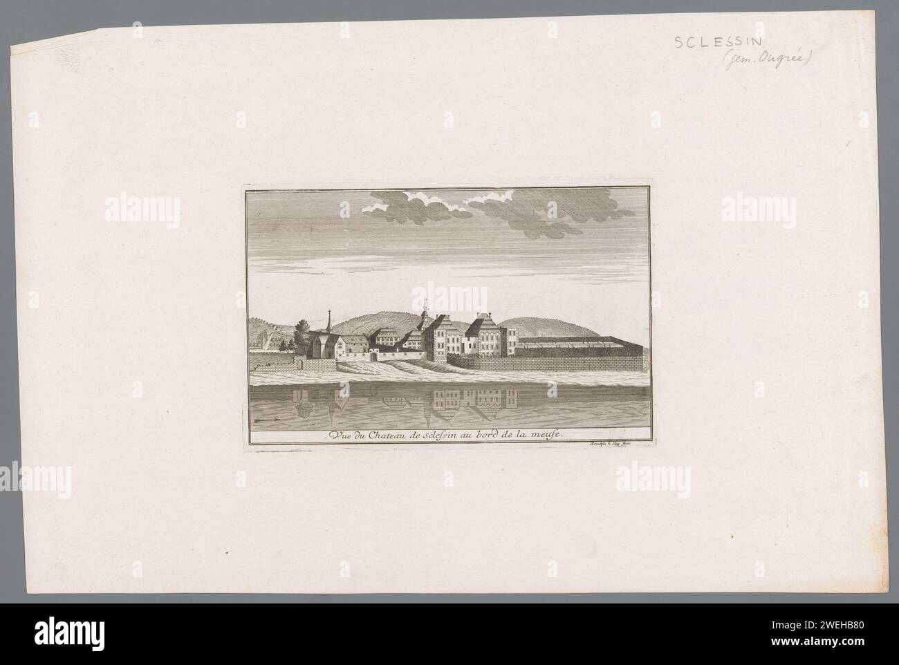 View of the Castle of Sclessin, Anonymous, After Remacle Leloup, 1738 ...