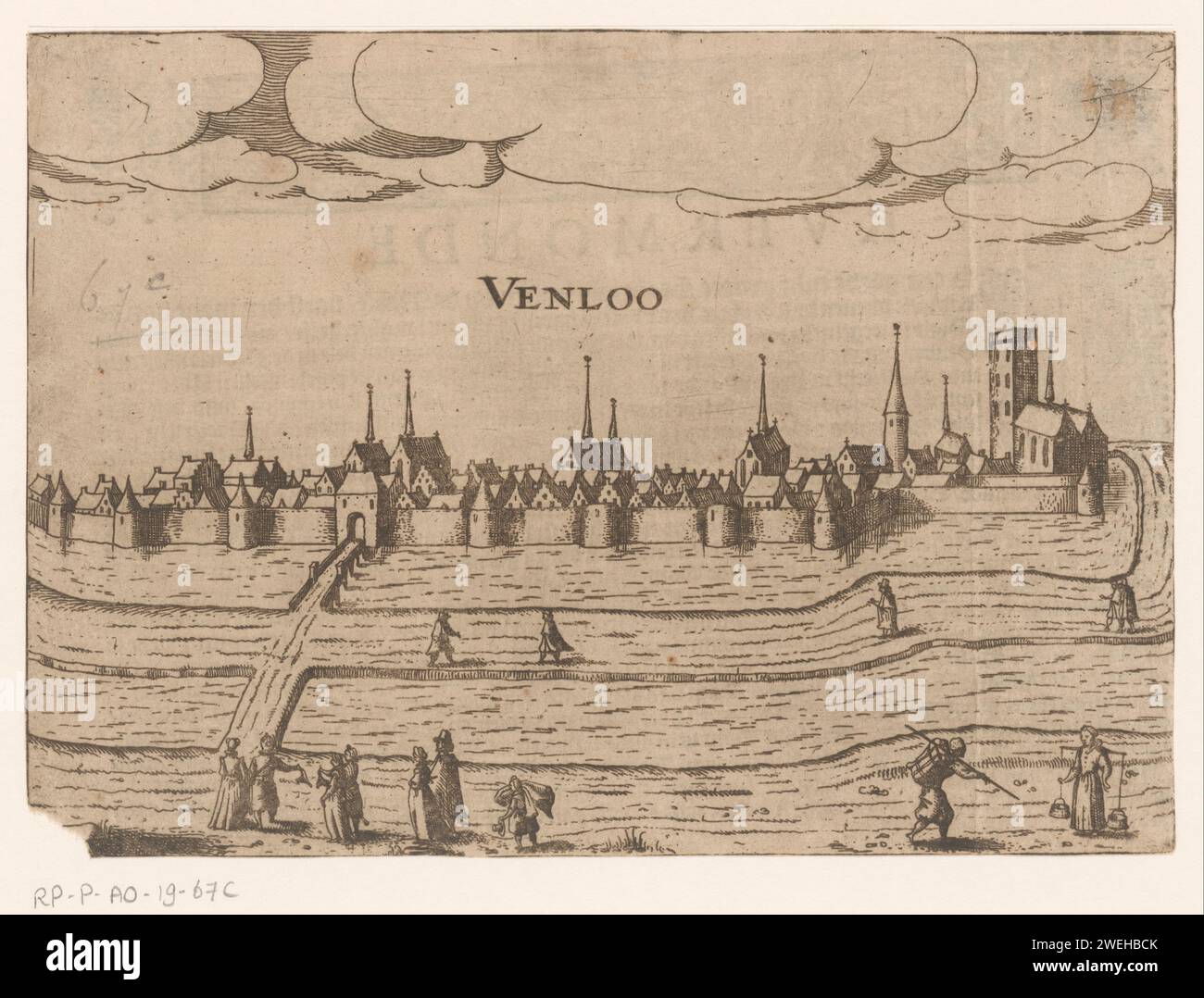 View of Venlo, Anonymous, 1615 print View of Venlo from the southeast ...
