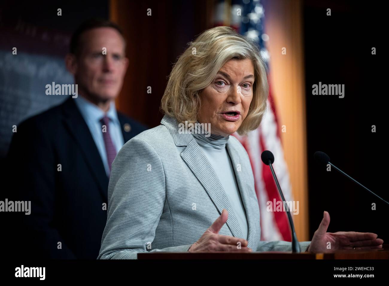 Washington, USA. 25th Jan, 2024. Senator Cynthia Lummis (R-WY) speaks ...
