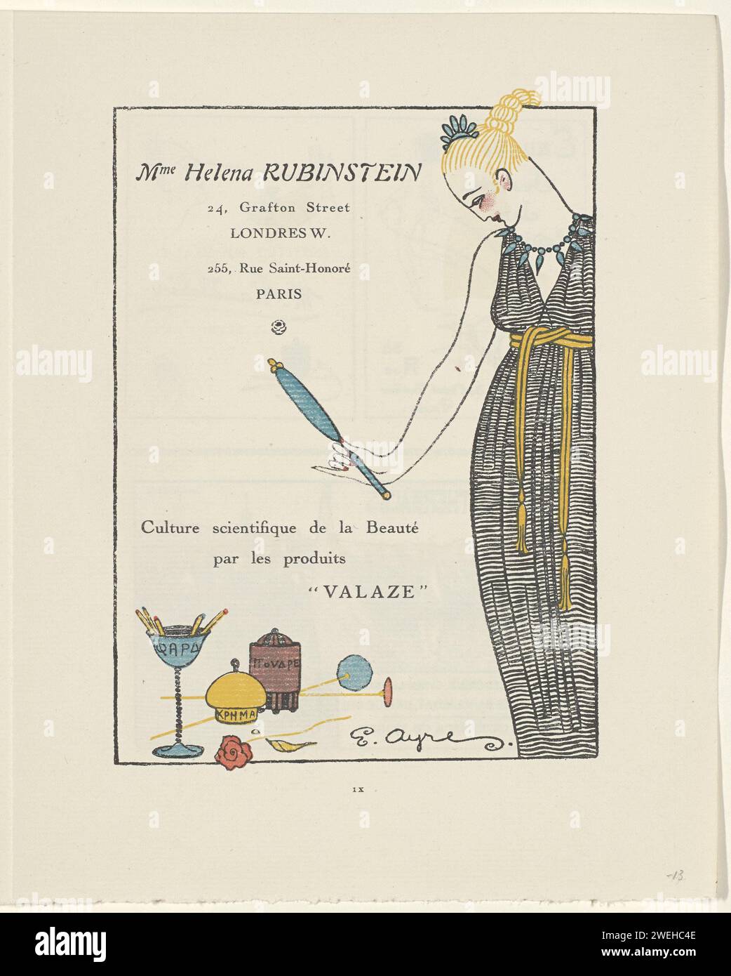 Gazette du Bon Ton, 1914 - No. 6, p. IX: advertisement Helena ...