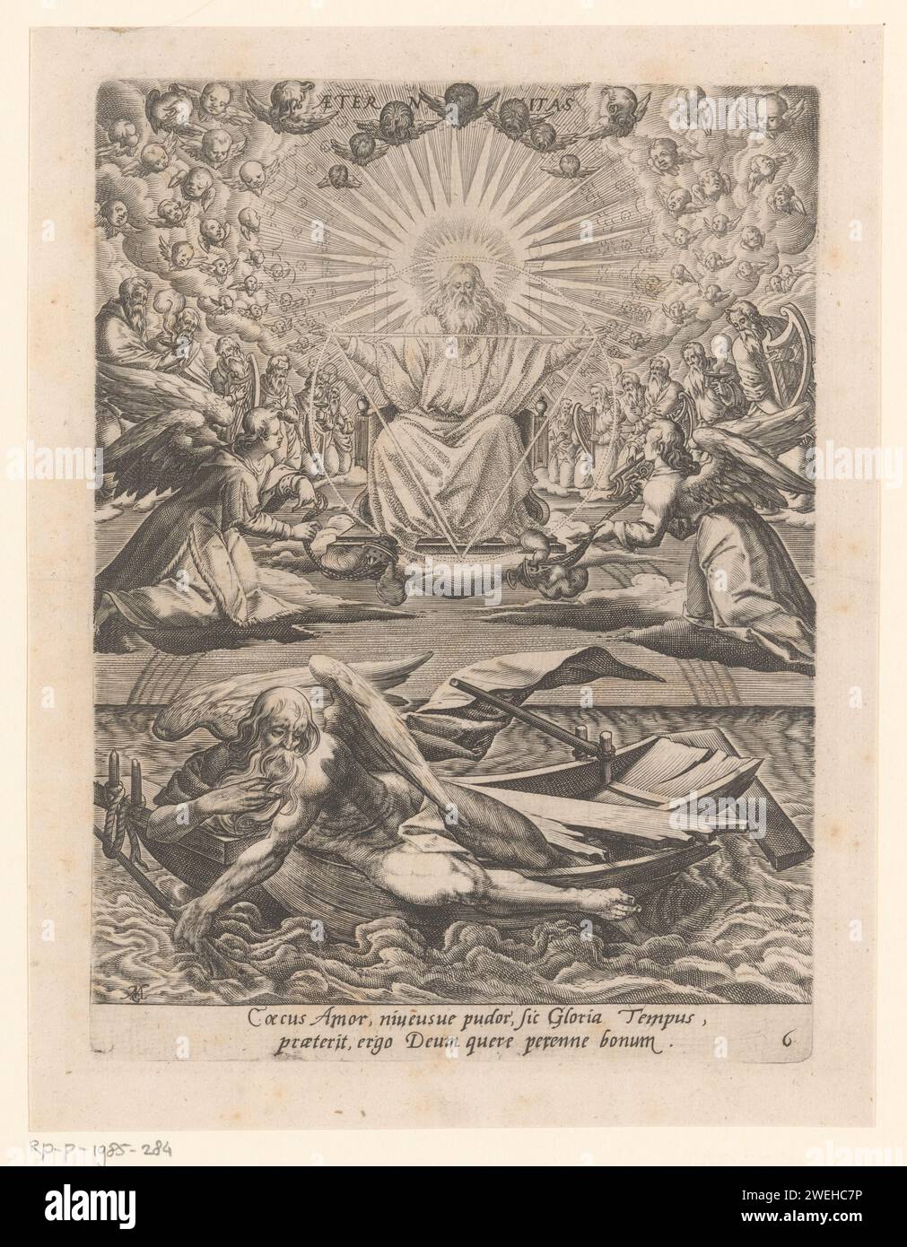Triumph of eternity, Matthäus Greuter, 1596 print With caption in Latin ...