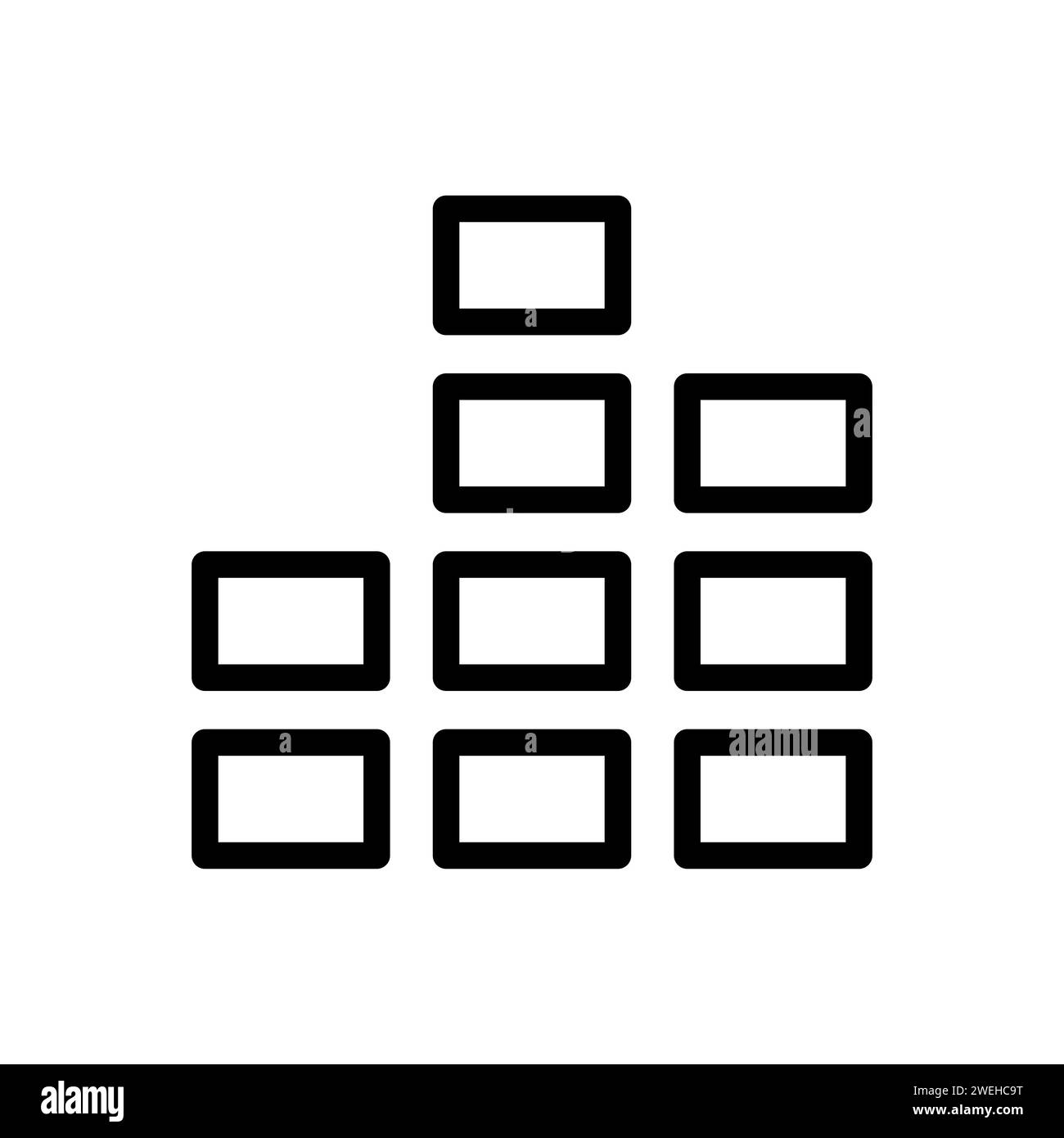 Vector black line icon musical wave isolated on white background Stock ...