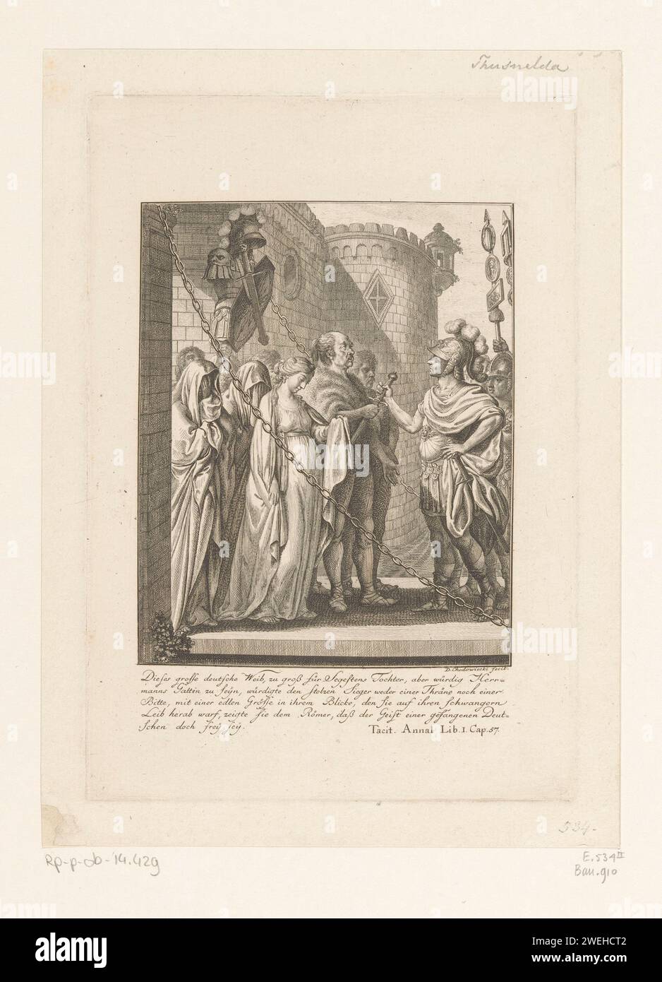 Germans hand over the sword to the Romans, Daniel Nikolaus Chodowiecki ...