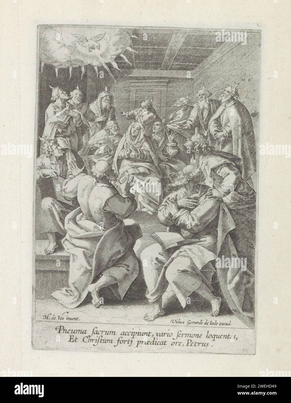 Exit of the Holy Spirit, 1591 - 1600 print Cornelius has gathered at ...