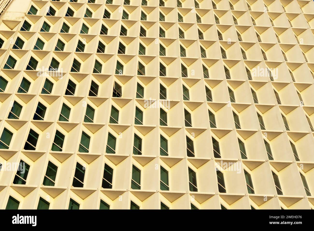 Urban building terrace type facade view background Stock Photo - Alamy