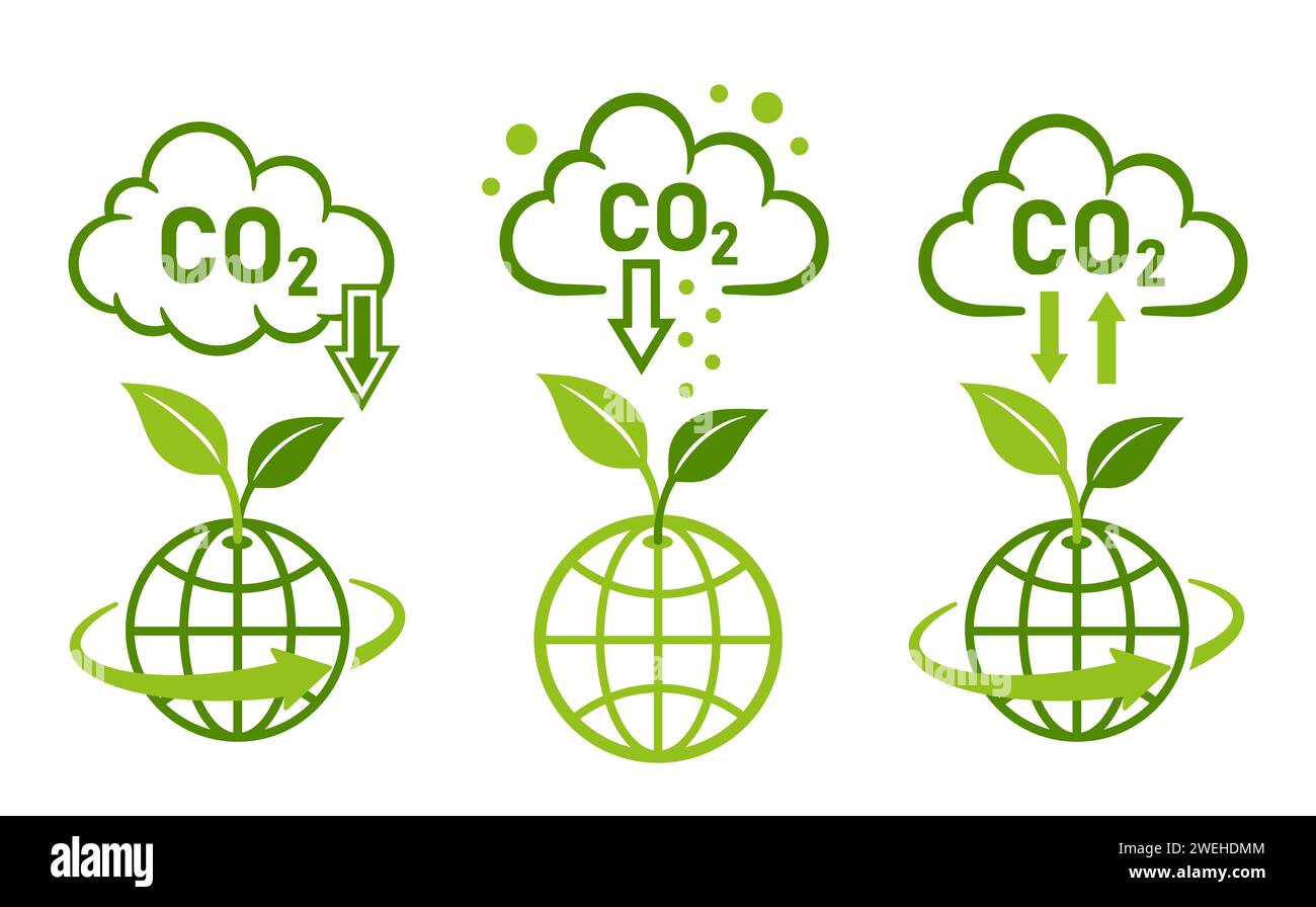Cloud Technology Carbon Footprint Stock Vector Images Alamy