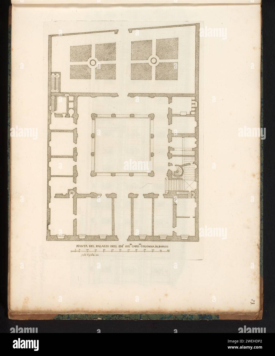 Plattegrond Van Palazzo Torlonia, Giovanni Battista Fonda, After Pietro ...