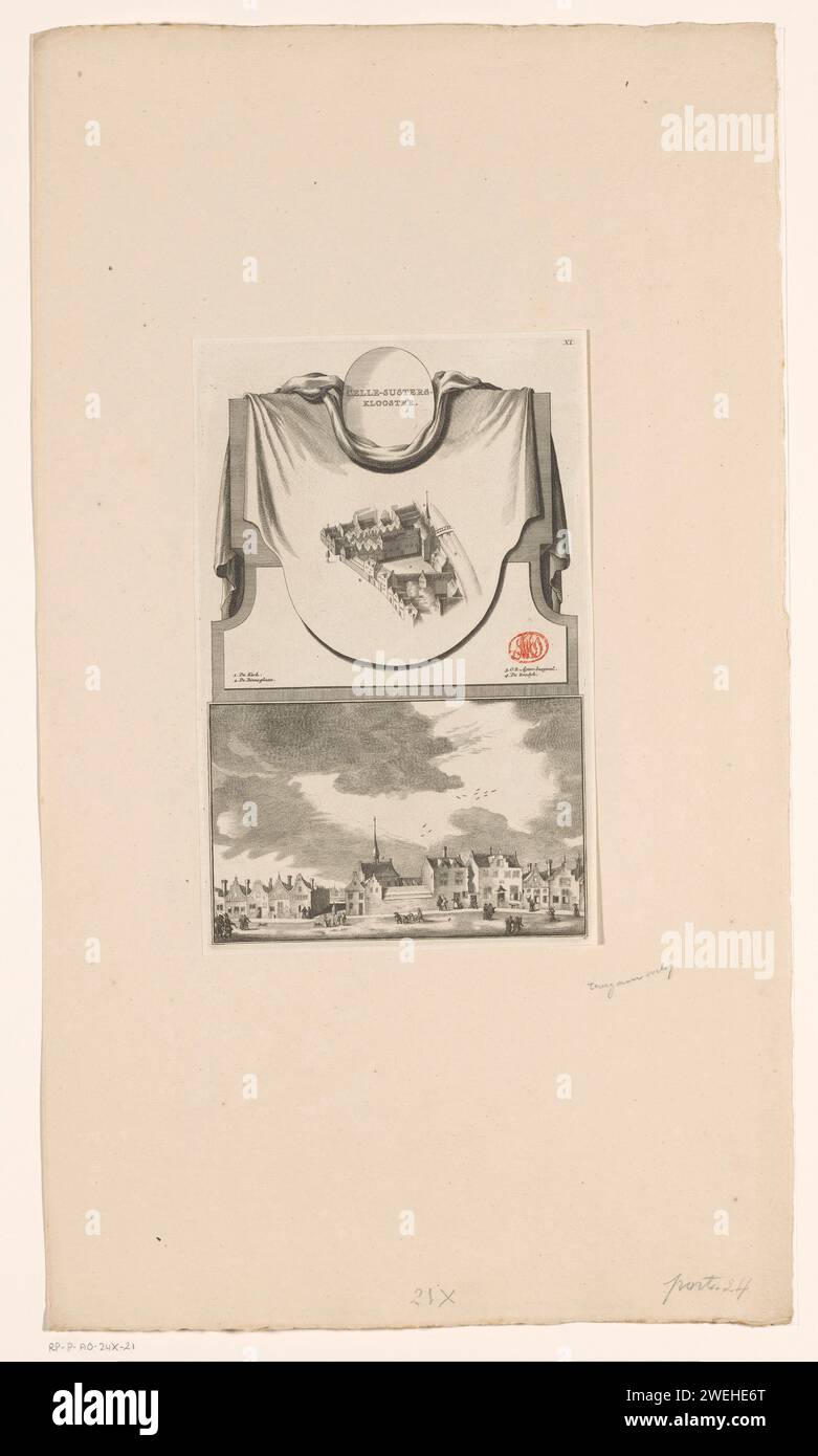 The Cellzustersklooster in Amsterdam, ca. 1544, Anonymous, 1760 print ...