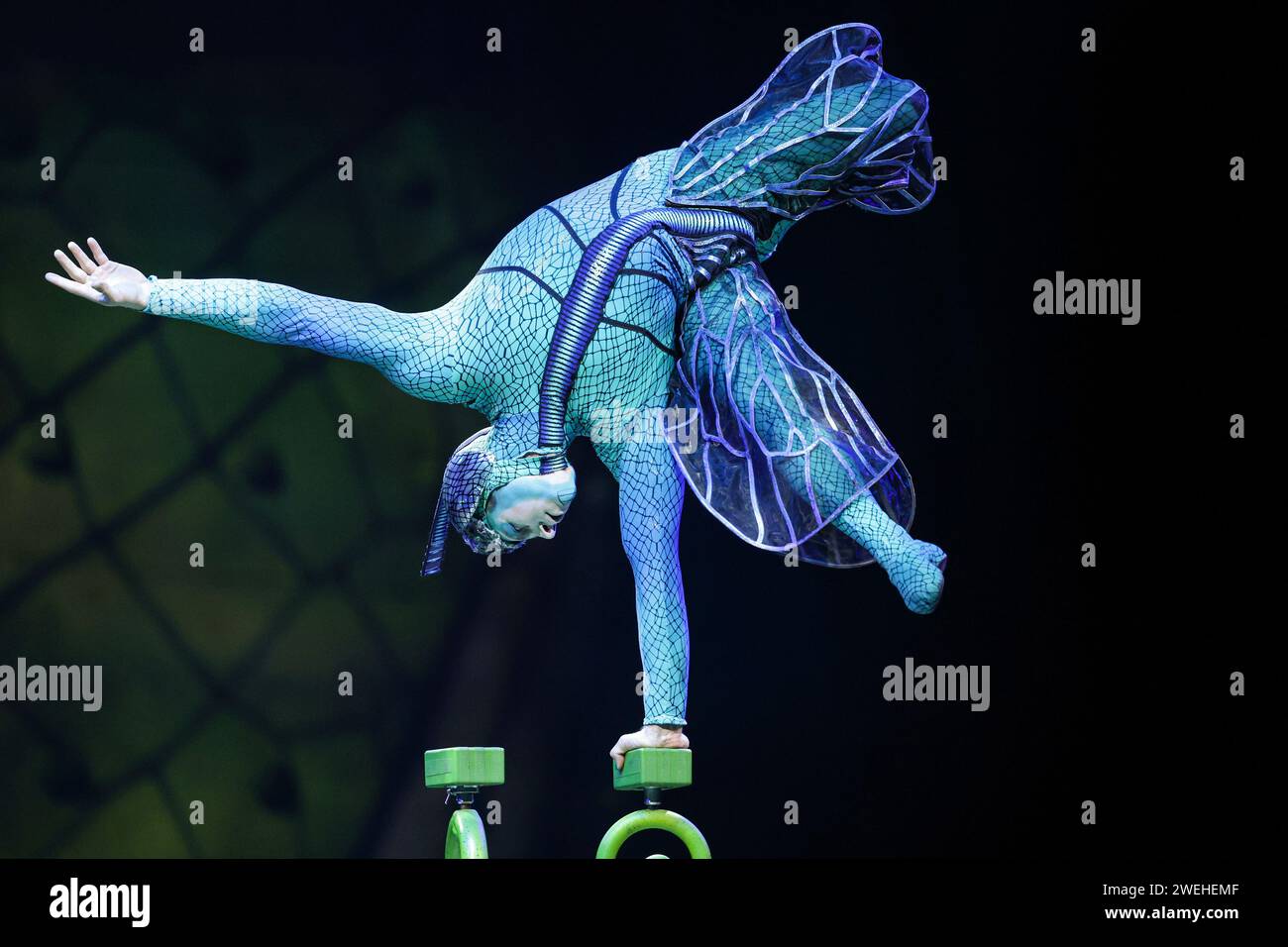 Zagreb, Croatia. 25th Jan, 2024. An acrobat performs during the Cirque ...