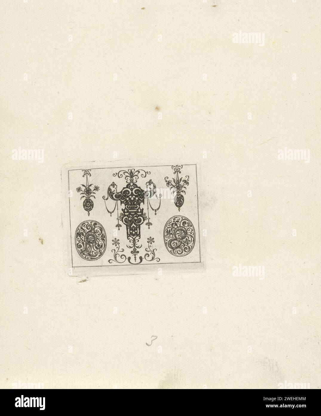 Grotesken with flower vines and snakes, monogrammist SB (16th century ...