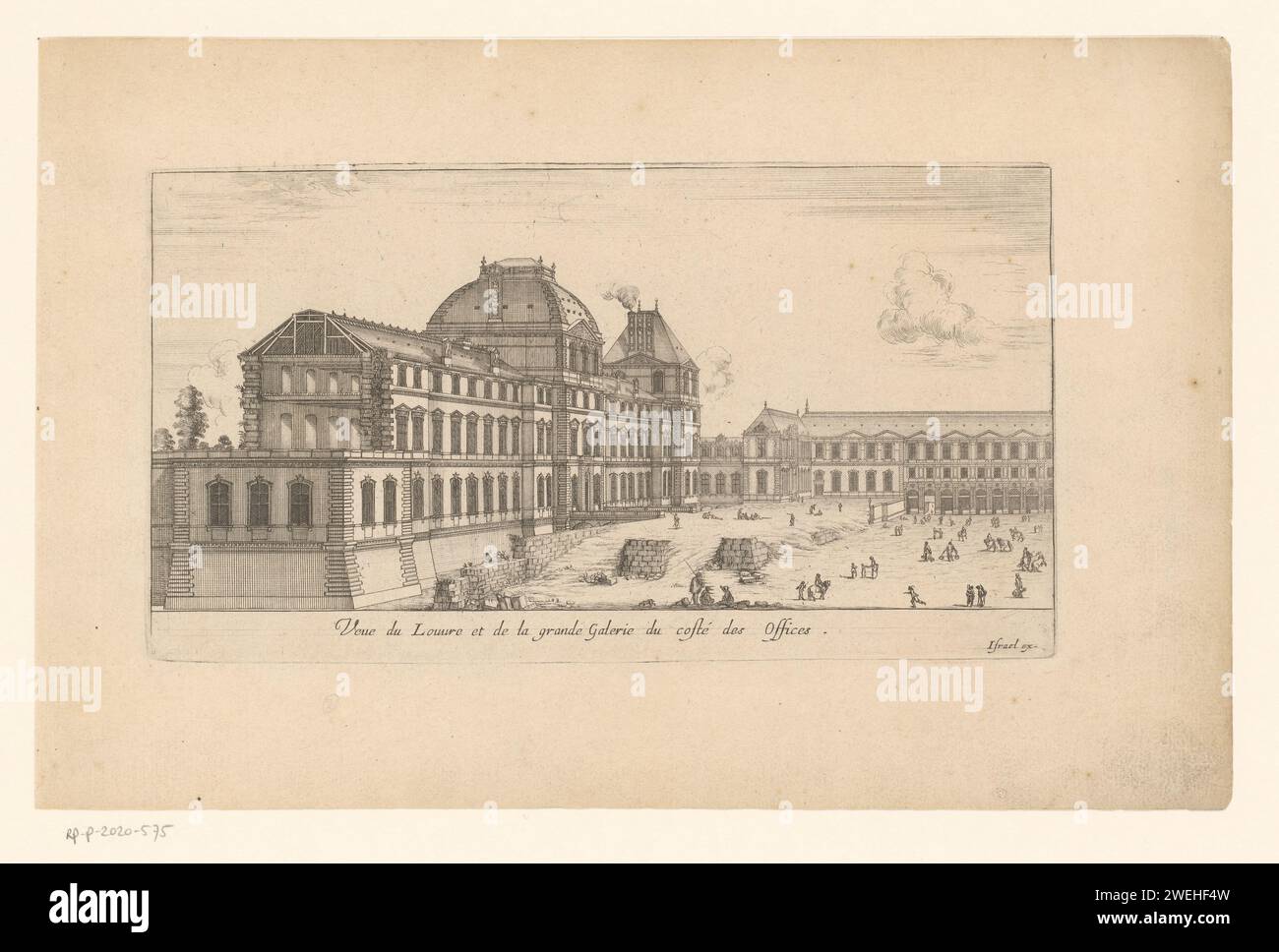 View of the Grande Gallery of the Louvre, Jean Marot (I), After Israel ...