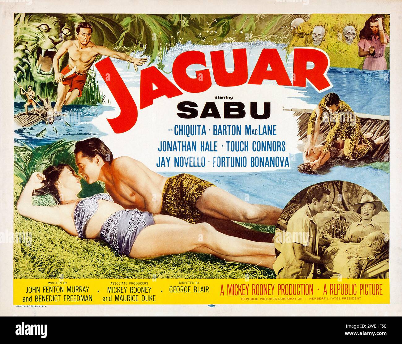 Jaguar (Republic, 1955). Adventure. Starring Sabu - A Mickey Rooney Production, Vintage film ...