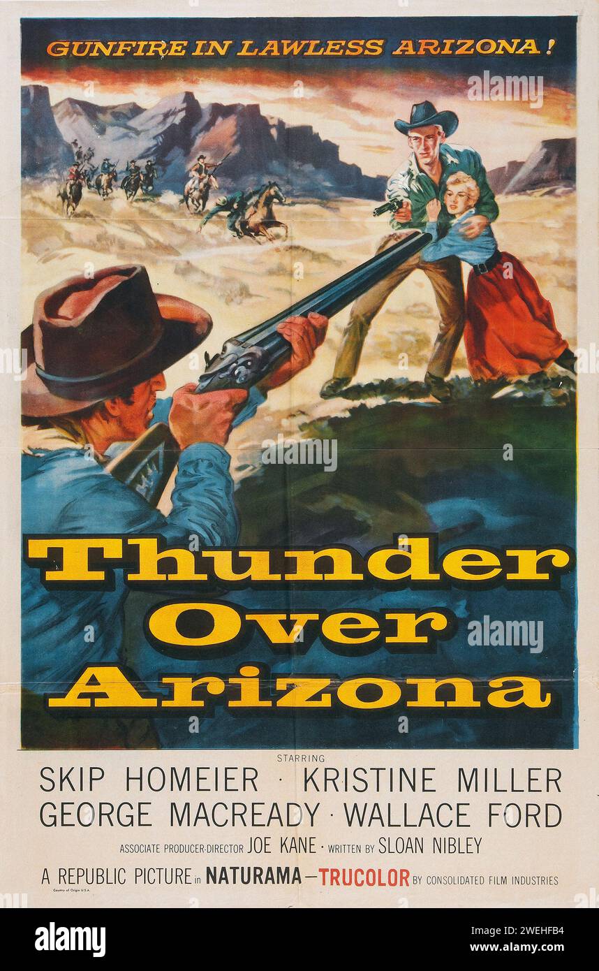 Thunder Over Arizona (Republic, 1956). Skip Homeier, Kristine Miller ...