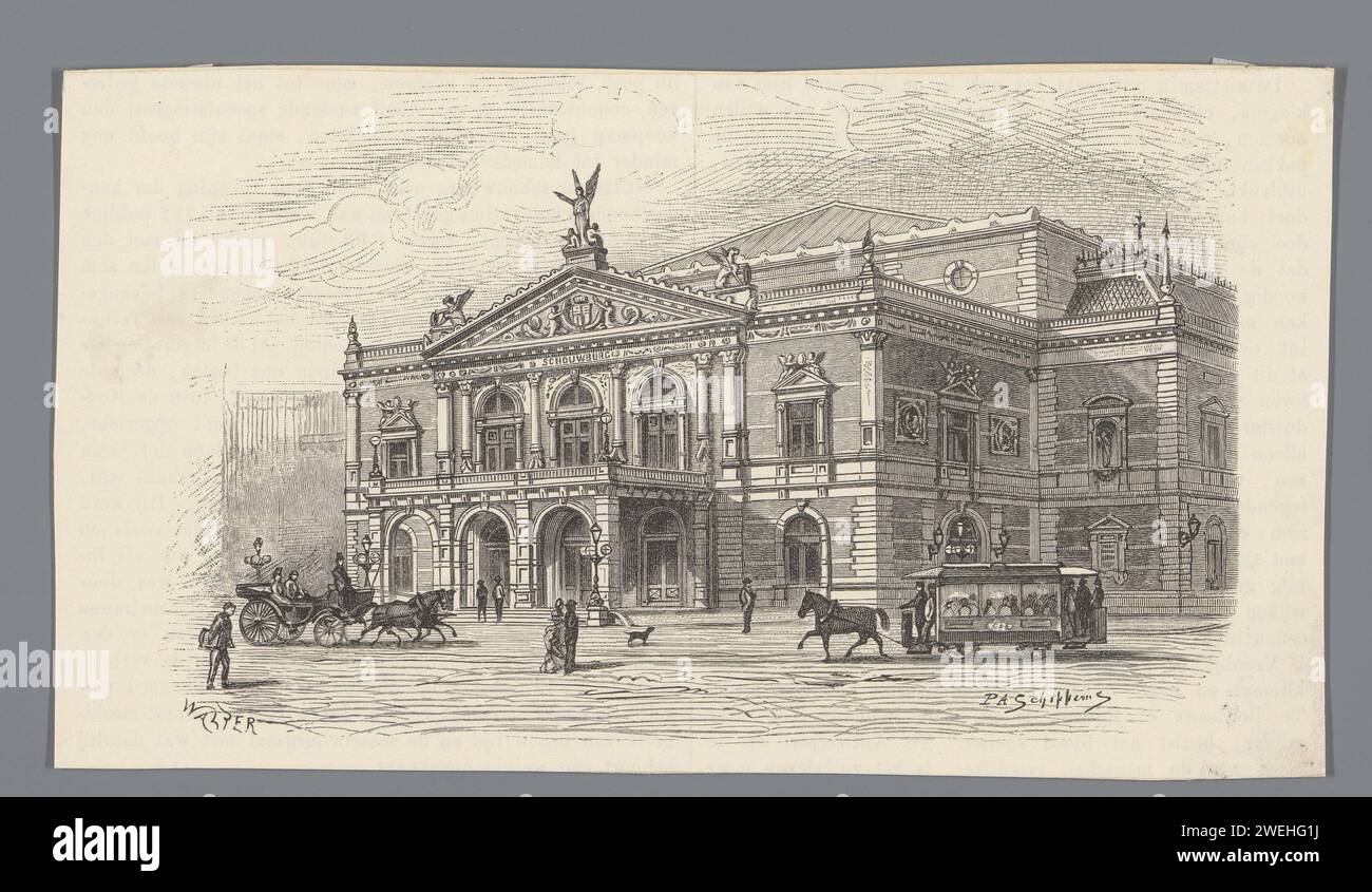 View of the Groote Schouwburg on the Aert van Nesstraat in Rotterdam ...
