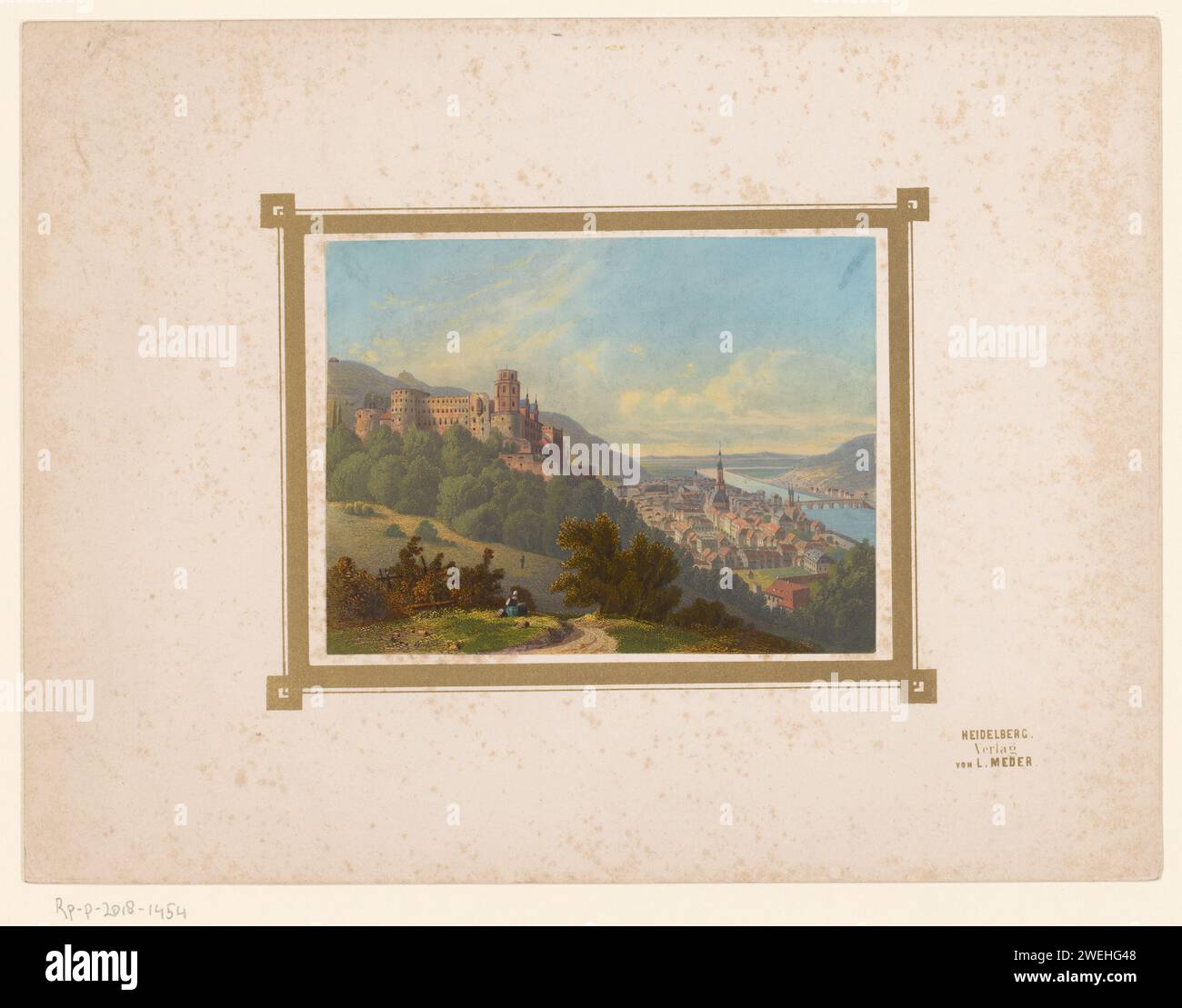 View of Heidelberg and Schloss Heidelberg, Anonymous, c. 1850 - c. 1899 ...