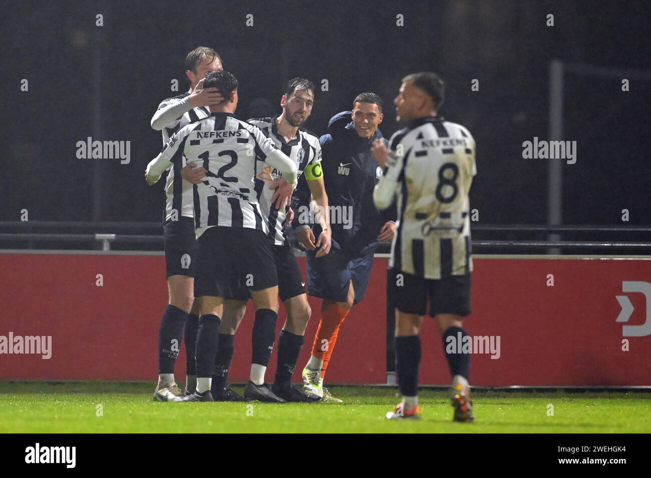UTRECHT - Hercules celebrates the 3-3 by Mitchell Zwart of USV Hercules ...