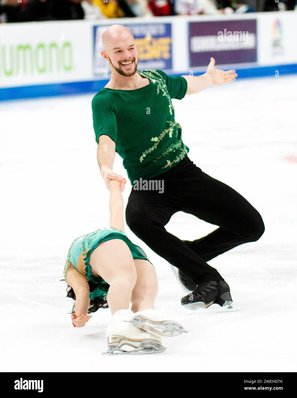 Columbus, Ohio, United States. 25th January, 2024. Ellie Kam and Danny ...