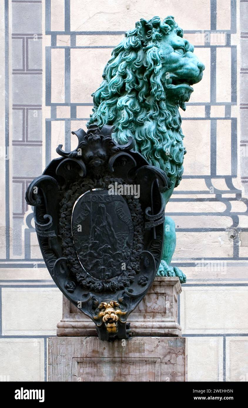 The Lucky Lion at the Residenz in Munich, Bavaria, Germany, Europe ...