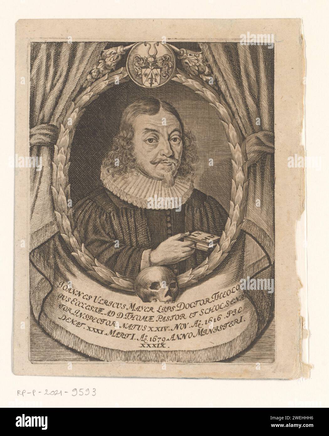 Portrait van Johann Ulrich Mayer, Anonymous, after Philipp Kilian, 1679 ...