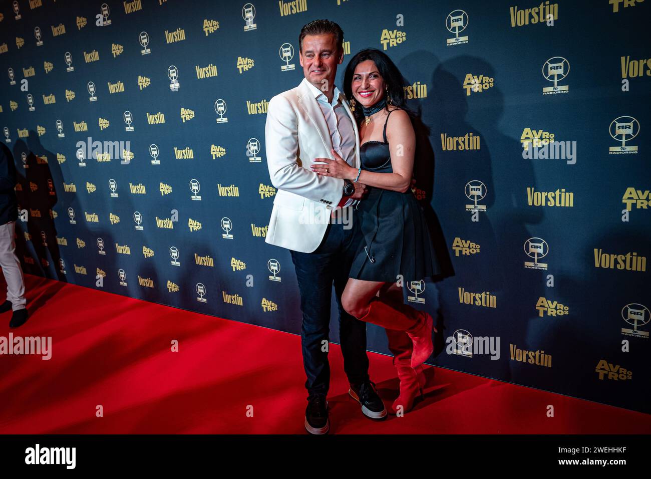 HILVERSUM - Wilfred Genee with his wife on the red carpet prior to the ...