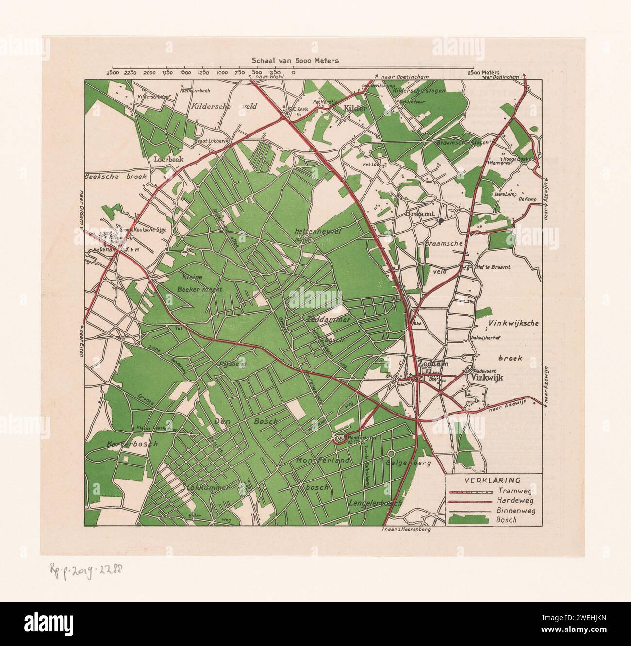 Map of Montferland, Anonymous, c. 1926 print paper maps of separate ...