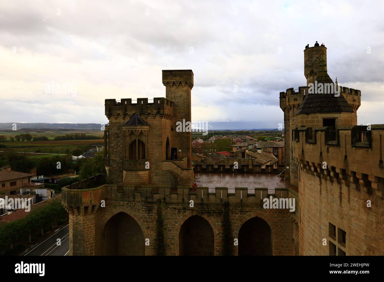 The Royal Palace of Olite is a castle-palace in the town of Olite, in ...