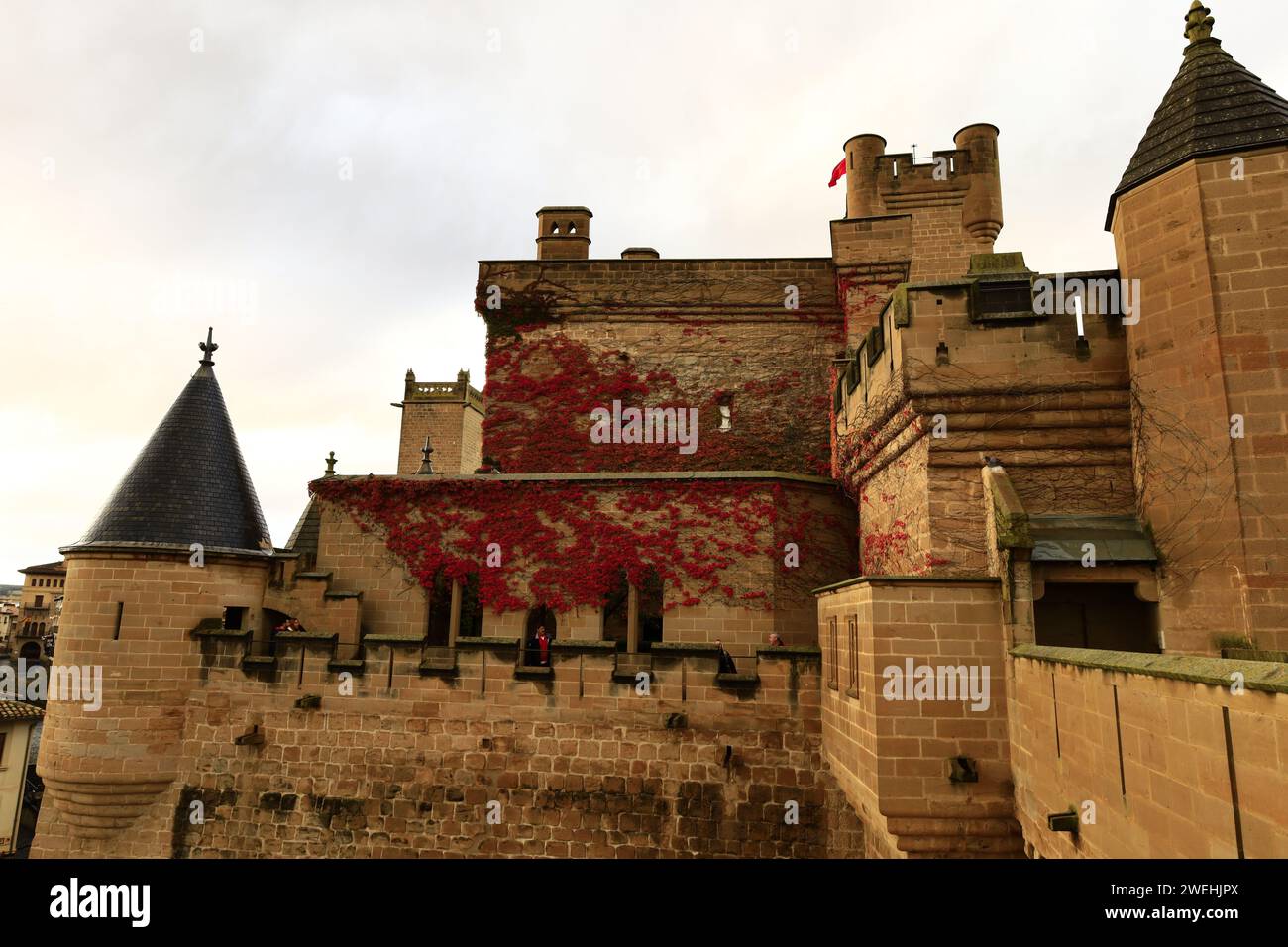 The Royal Palace of Olite is a castle-palace in the town of Olite, in ...