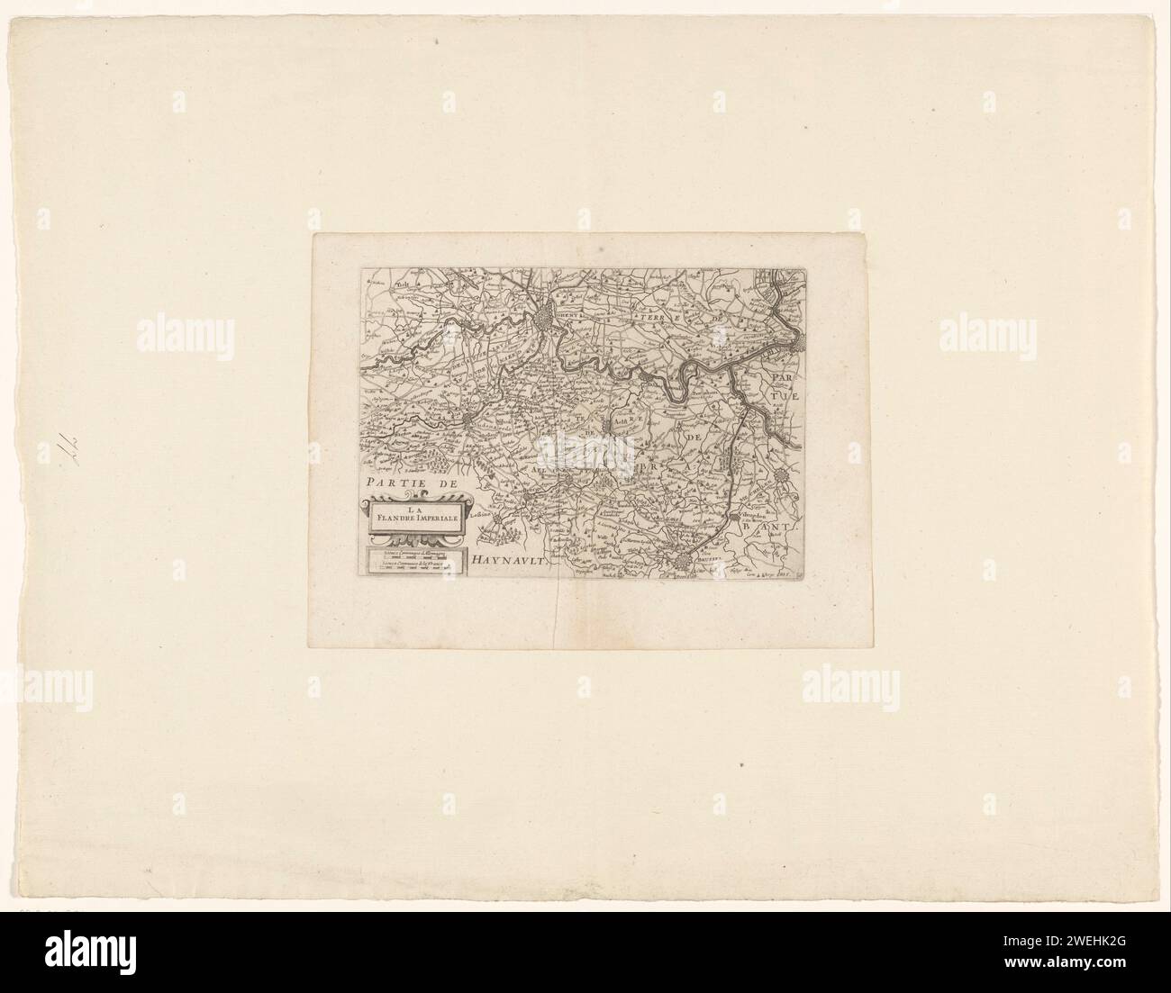 Map of Flanders (Southern Netherlands), Anonymous, c. 1660 - 1696 print ...