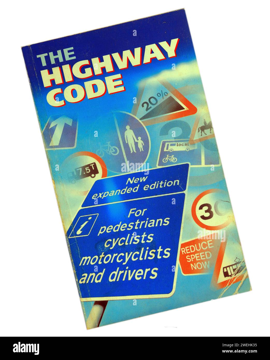 The Highway Code book cover. Studio set up on light / white background ...