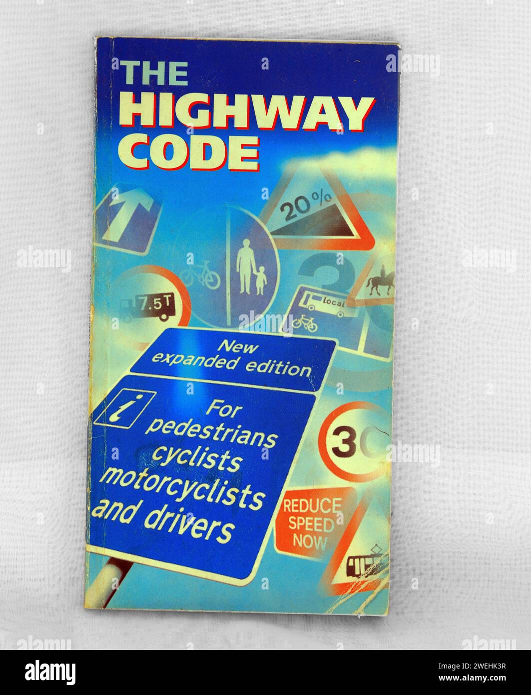 The Highway Code book cover. Studio set up on light / white background ...