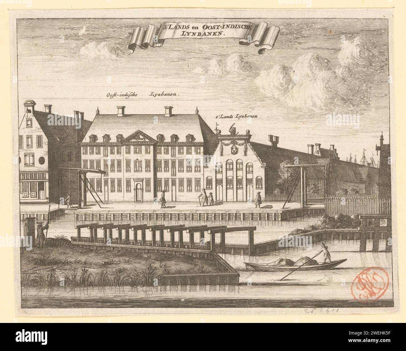 View of the Lijnbanen of the VOC and the Admiralty on Oostenburg in ...
