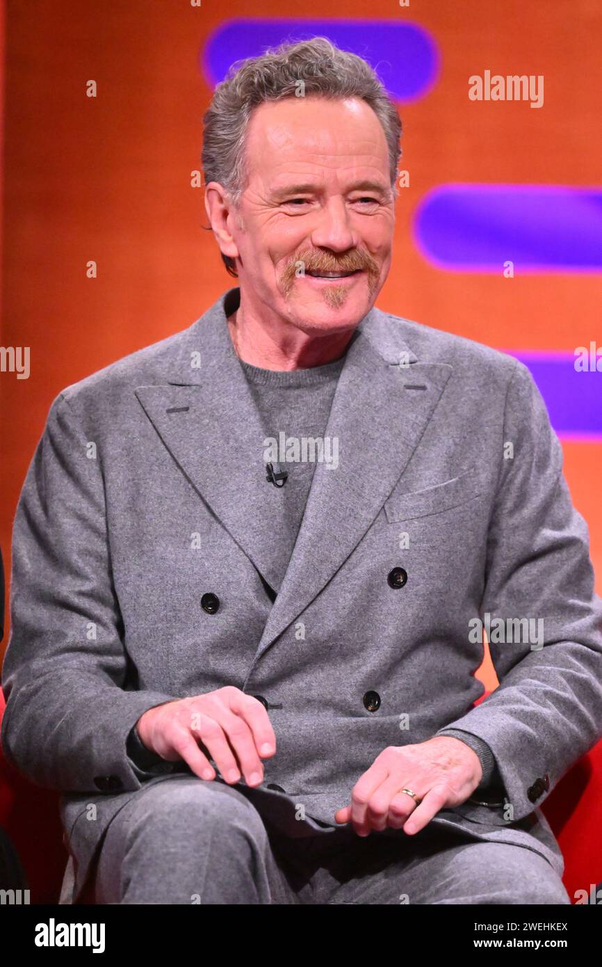 EDITORIAL USE ONLY Bryan Cranston during the filming for the Graham ...