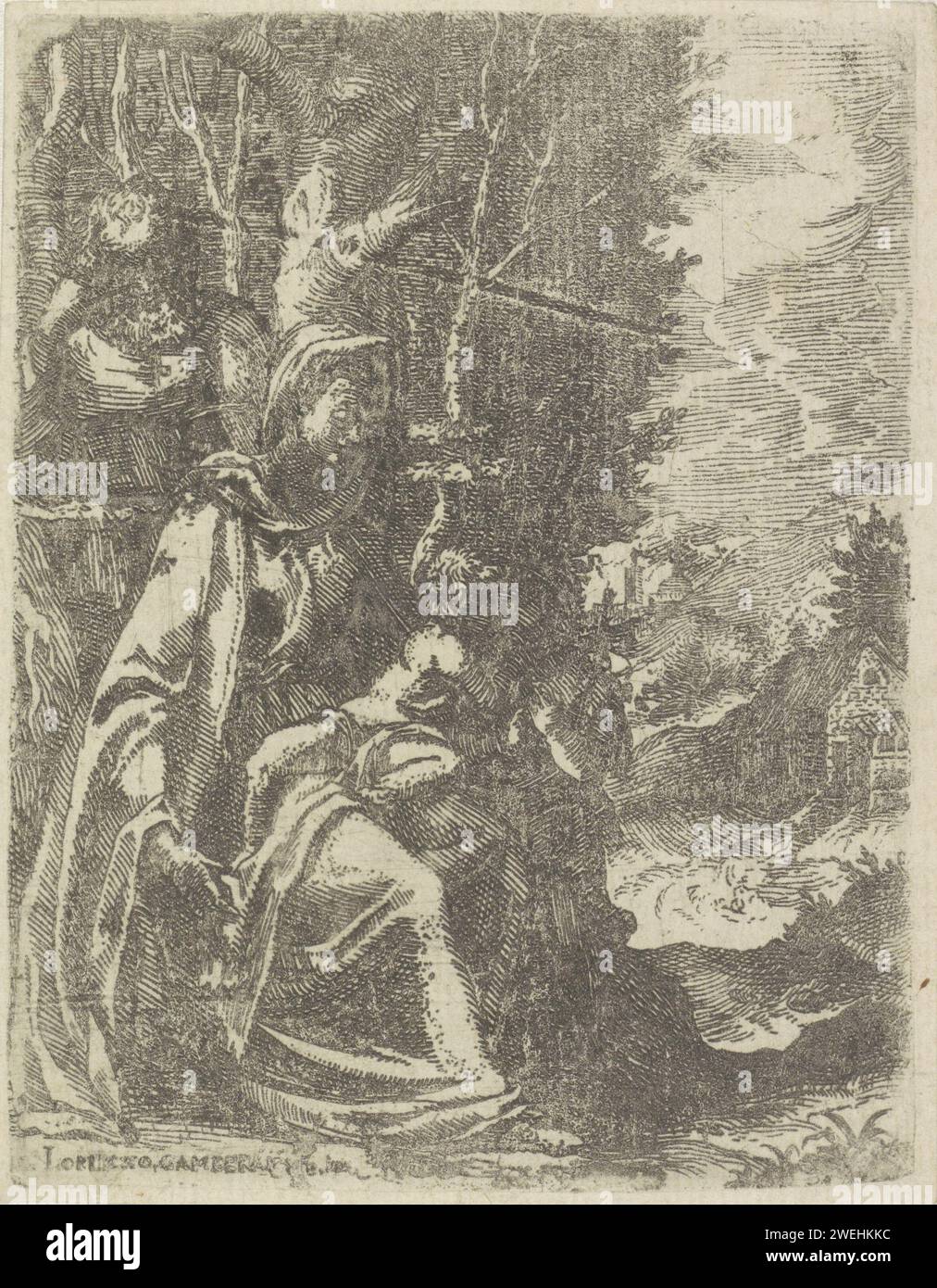 Holy family with the young John the Baptist in a landscape, 1675 - 1700 ...