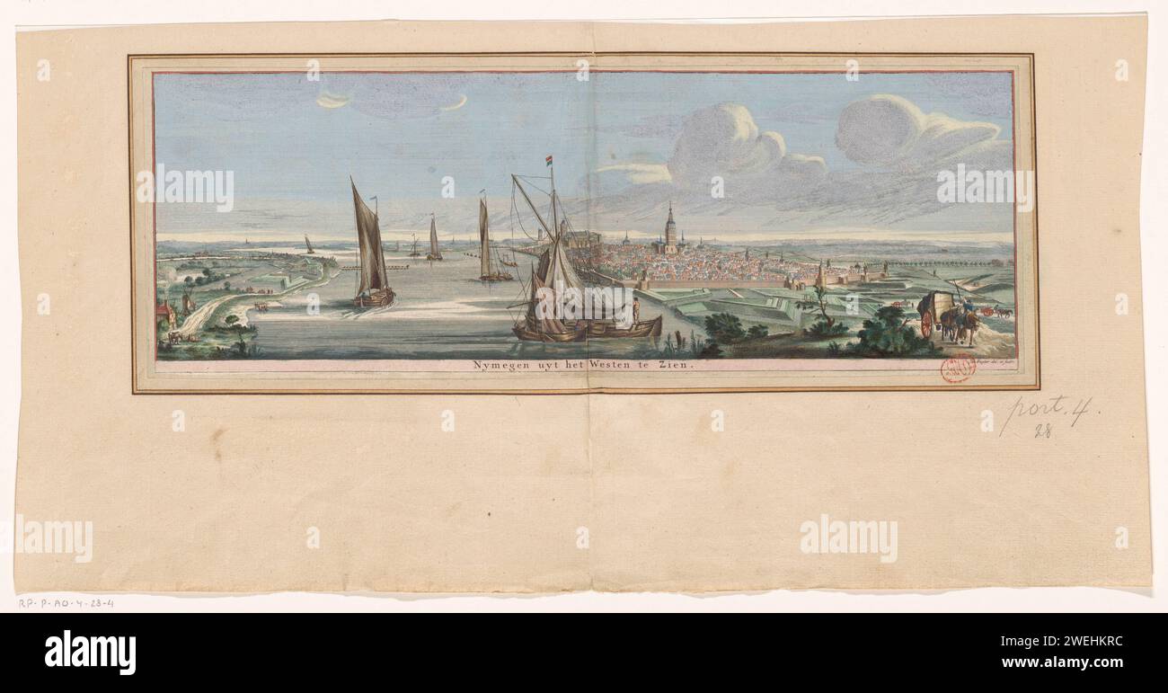 View of Nijmegen from the West, Jan Ruyter, 1738 print View of the ...