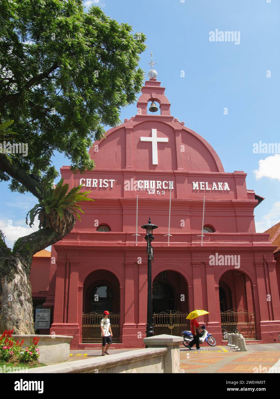 Christ Church Melaka in Red Square or Dutch Square in Melaka City in ...