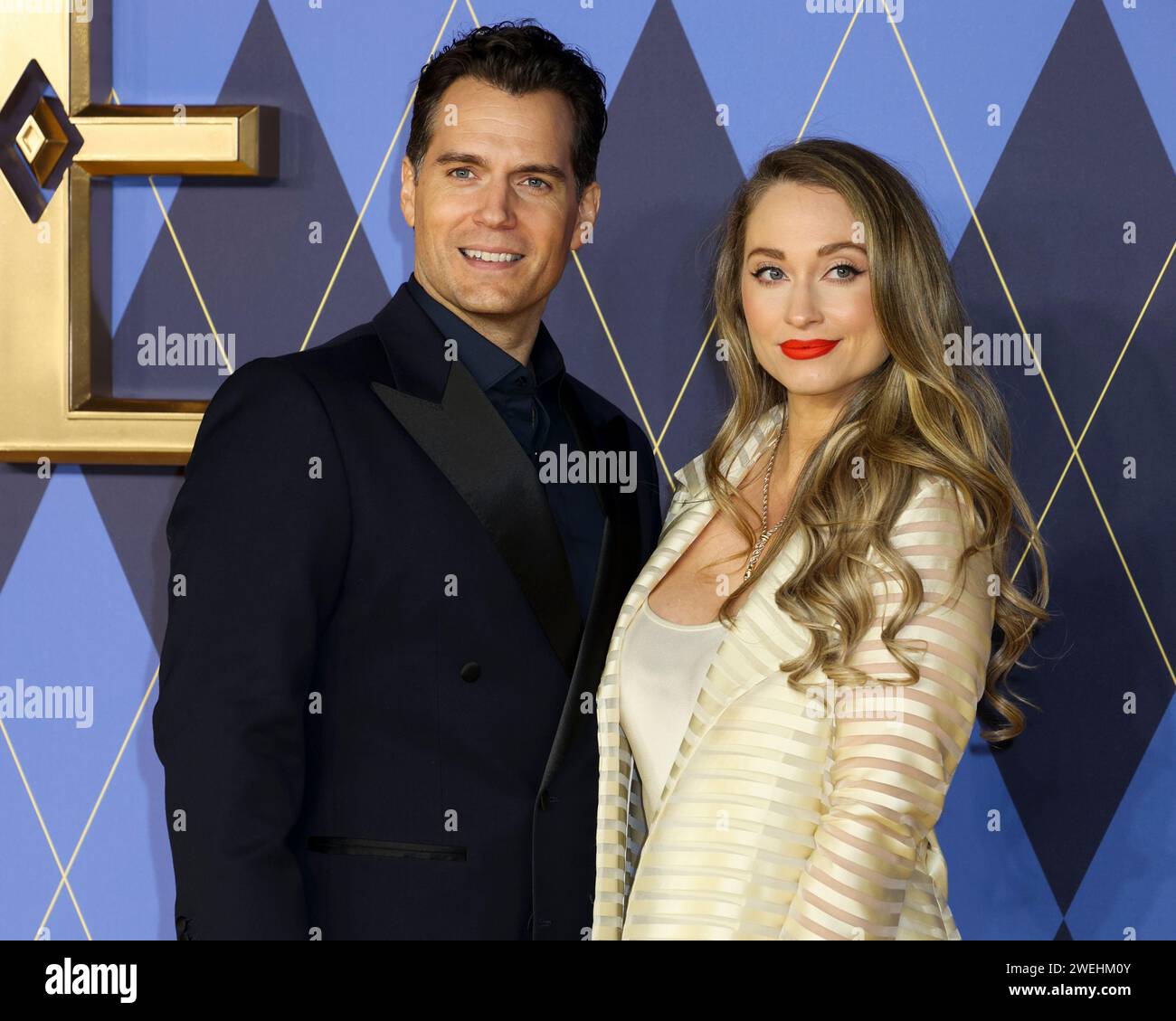 Henry Cavill and Natalie Viscuso attend the Argylle World Premiere at ...