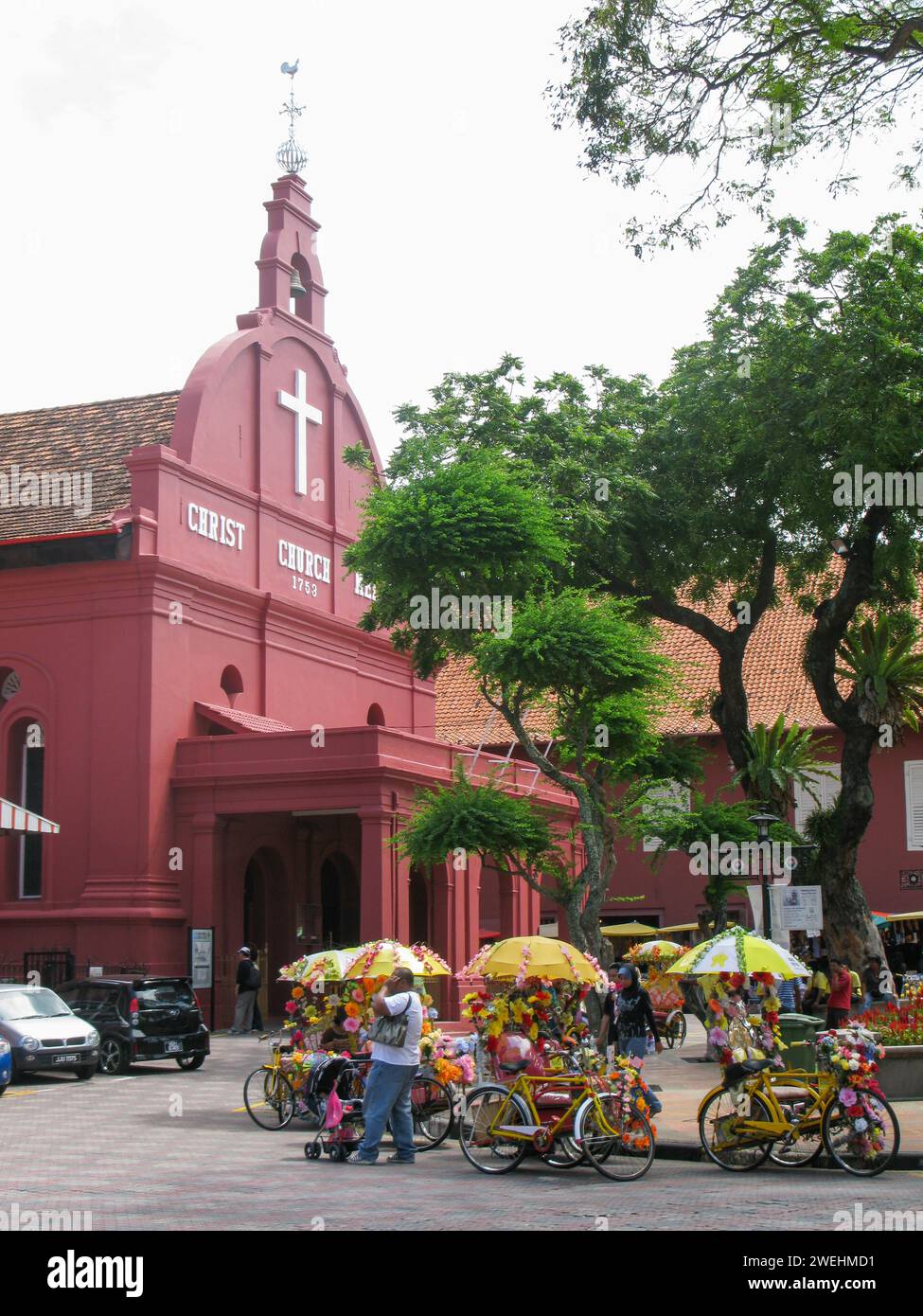 Christ Church Melaka in Red Square or Dutch Square in Melaka City in ...