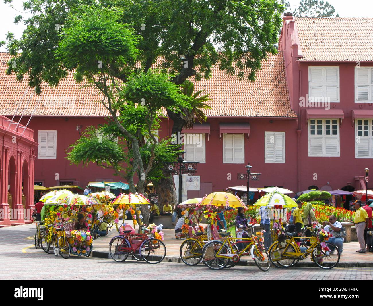 Dutch colonial buildings in Melaka City in Malacca State in Malaysia ...