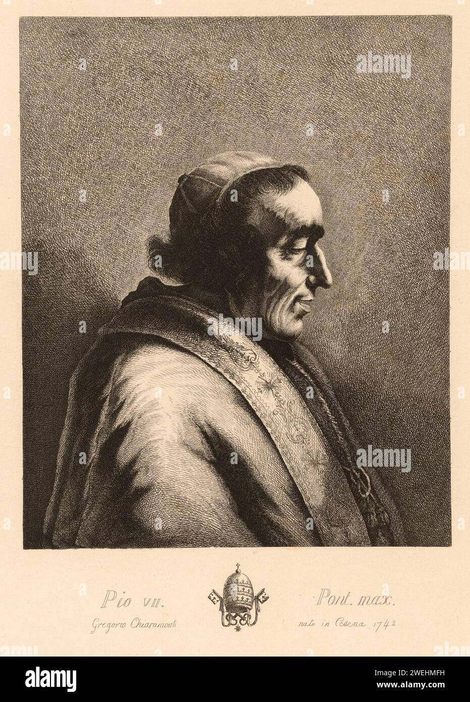 1820 c. , ROMA , ITALY : The Pope PIUS VII ( PIO VII , 1742 - 1823 ...